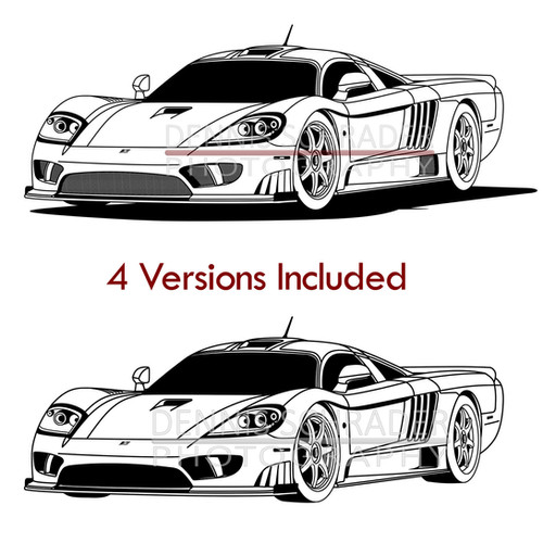 Saleen S7 Digital Download Car Illustration svg Vector | Fastlane ...