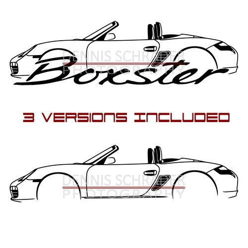 Porsche Boxster 2006 Digital Download Car Illustration svg Vector ...
