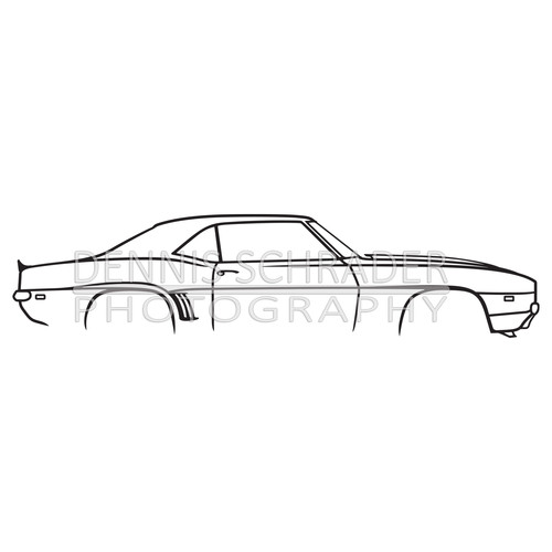 Chevrolet Camaro 1969 Digital Download Car Illustration svg Vector ...