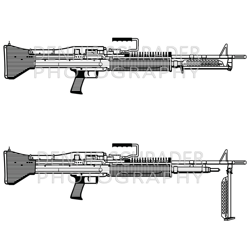 M60 Machine Gun Digital Download Machine Gun Illustration svg Vector ...