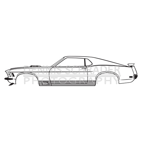Ford Mustang Mach 1 1970 Digital Download Car Illustration svg Vector ...