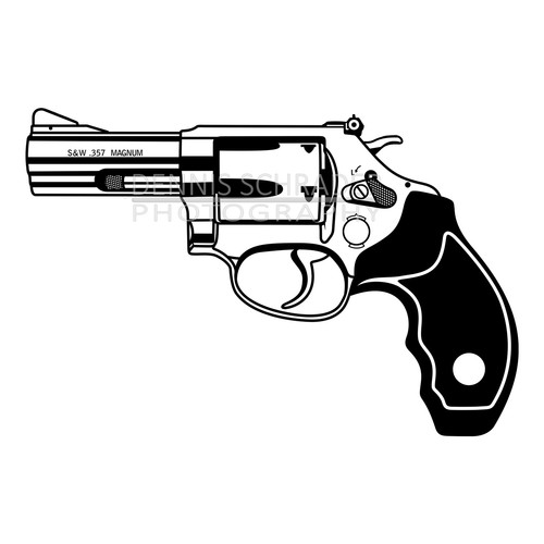 .357 Revolver Pistol Digital Download Gun Illustration svg Vector ...