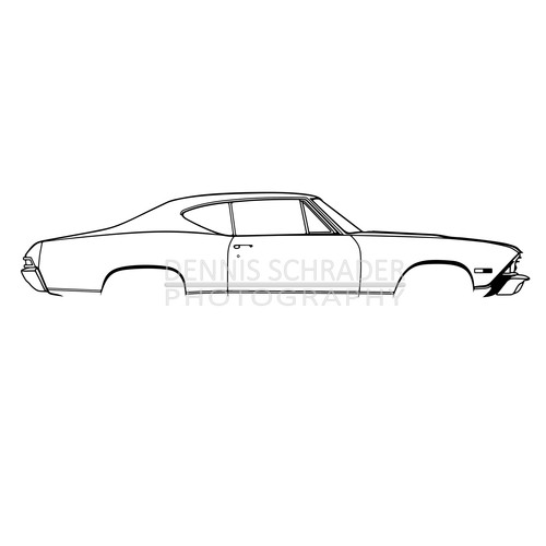 Chevrolet Chevelle 1968 Digital Download Car Illustration svg Vector ...