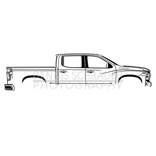 Chevrolet Silverado Pick Up 2019 Digital Download Truck Illustration ...