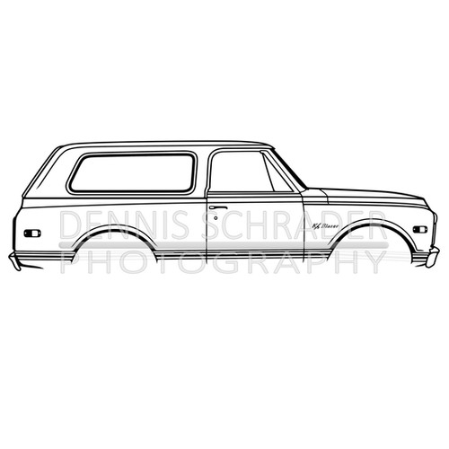Chevrolet K5 Blazer 1970 Digital Download Car Illustration svg Vector ...
