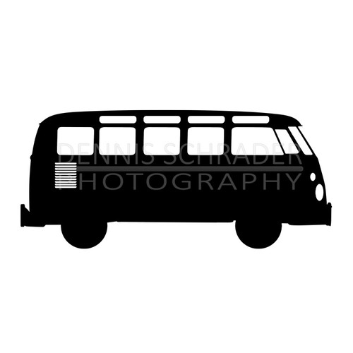 Volkswagen Bus Solid Digital Download Car Illustration svg Vector ...