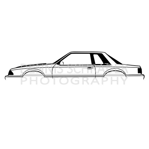 Ford Mustang Coupe 1990 Digital Download Car Illustration svg Vector ...