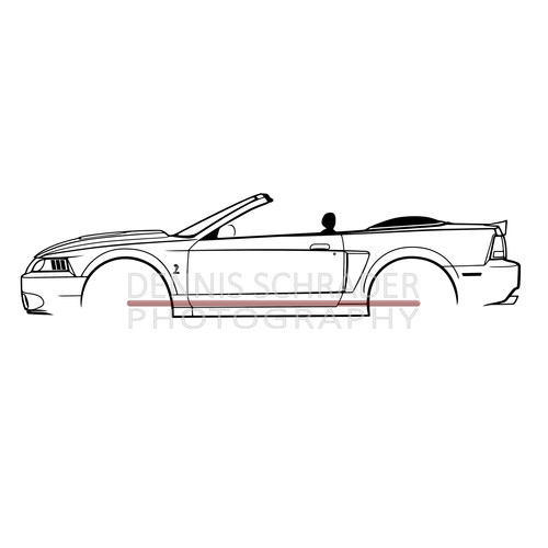 Ford Mustang Cobra Convertible 2004 Digital Download Car Illustration ...