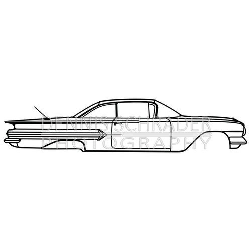 Chevrolet Impala 1960 Hardtop Digital Download Car Illustration svg ...