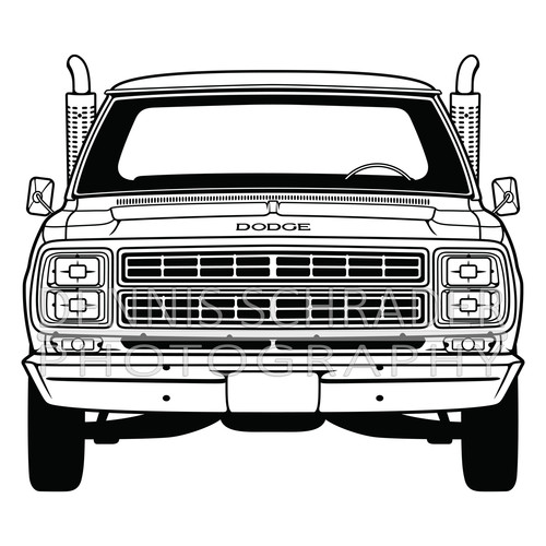 Dodge Lil Red Express Digital Download Truck Illustration svg Vector ...