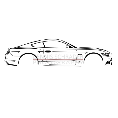 Ford Mustang GT 2016 Digital Download Car Illustration svg Vector ...