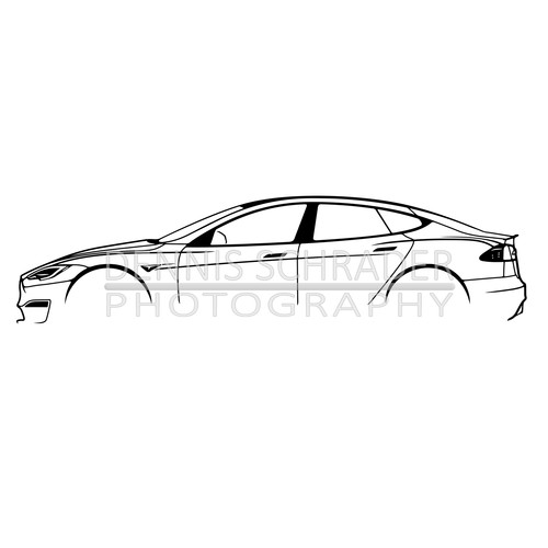 Tesla Model S Digital Download Car Illustration svg Vector | Fastlane ...