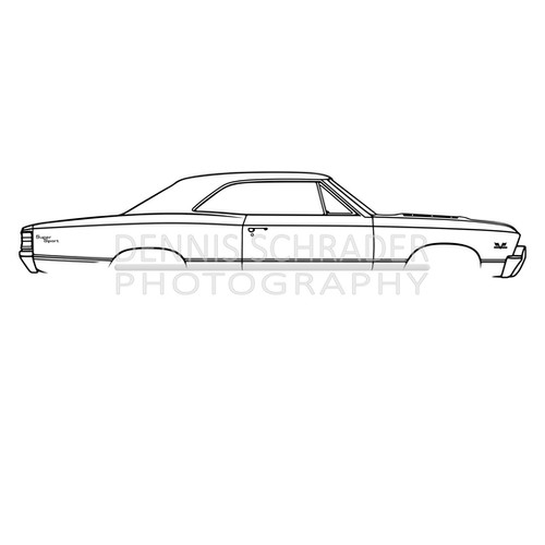 Chevrolet Chevelle 1967 Digital Download Car Illustration svg Vector ...