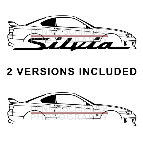 Nissan Silvia 1999 S15 Digital Download Car Illustration svg Vector ...