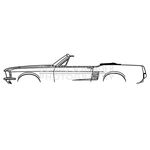 Ford Mustang Convertible 1967 Digital Download Car Illustration svg ...