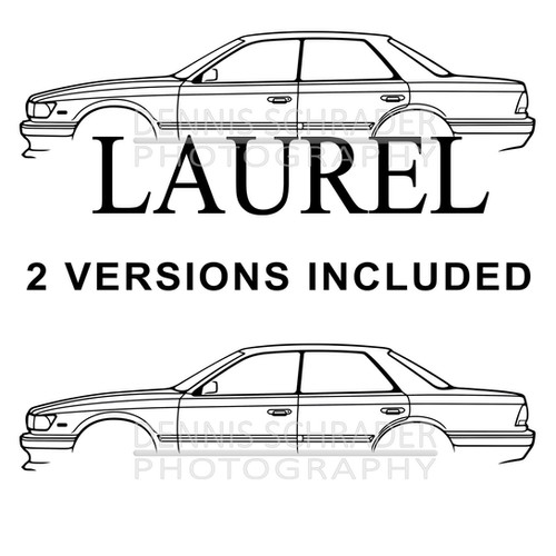 Nissan C33 Laurel 1991 Digital Download Car Illustration svg Vector ...