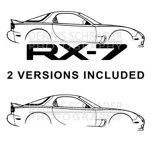 Mazda RX-7 2002 Digital Download Car Illustration svg Vector | Fastlane ...