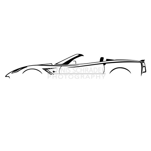 Chevrolet Corvette C7 Convertible Digital Download Car Illustration svg ...