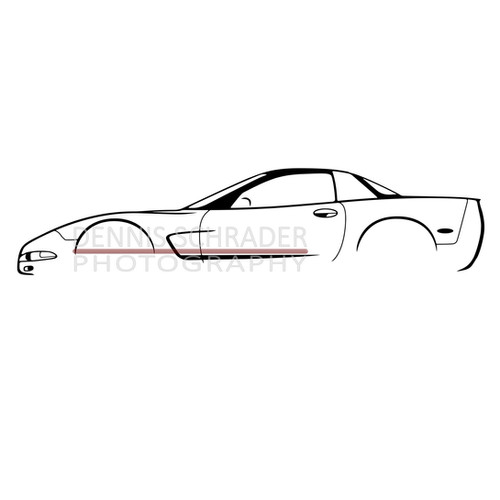 Chevrolet Corvette C5 Hardtop Digital Download Car Illustration svg ...