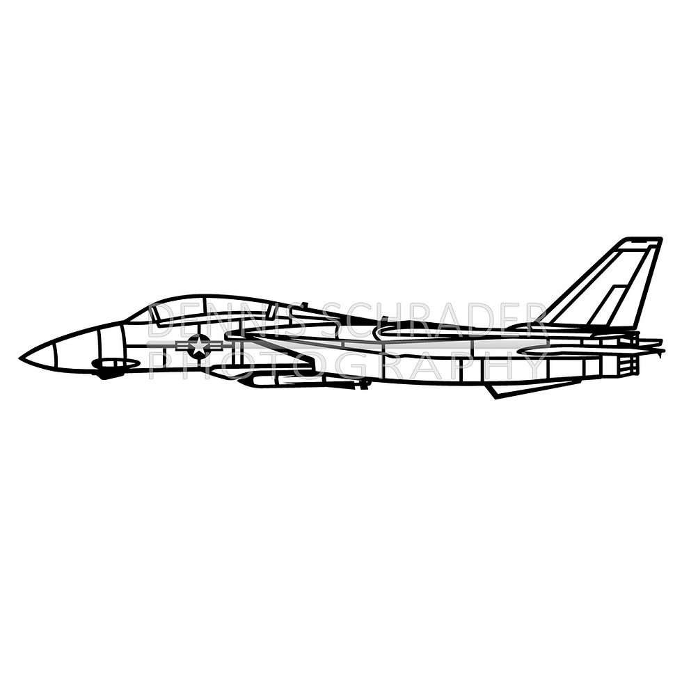 F-14 Tomcat Side Fighter Jet Plane Digital Download Illustration svg ...