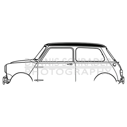 Mini Cooper Classic Side Digital Download Car Illustration svg Vector ...