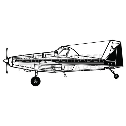 Air Tractor AT-802A Plane Side Digital Download Illustration svg Vector ...