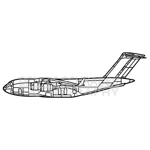 C-17 Globemaster Military Plane Digital Download Illustration svg ...