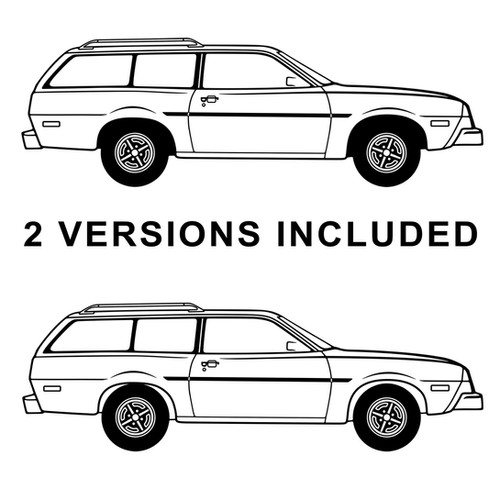 Ford Pinto Wagon Full Digital Download Car Illustration svg Vector ...