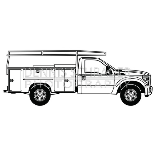 Ford F-350 Work Truck2012 Digital Download Truck Illustration svg ...