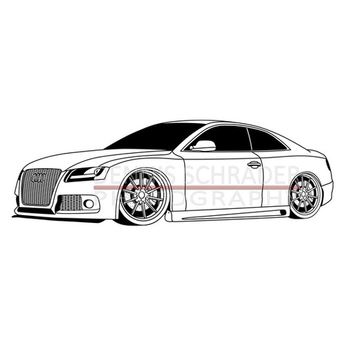 Audi S5 Custom Front Angle Digital Download Car Illustration svg Vector ...