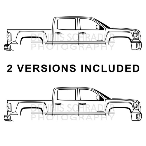 GMC Truck Denali Sierra 2014 Digital Download Truck Illustration svg ...