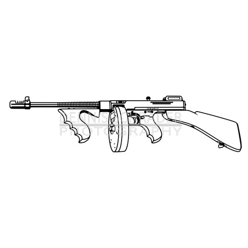 Tommy Gun Digital Download Machine Gun Illustration svg Vector ...