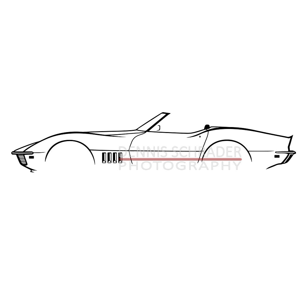 Chevrolet Corvette C3 Cvrt 1969 Digital Download Car Illustration svg ...