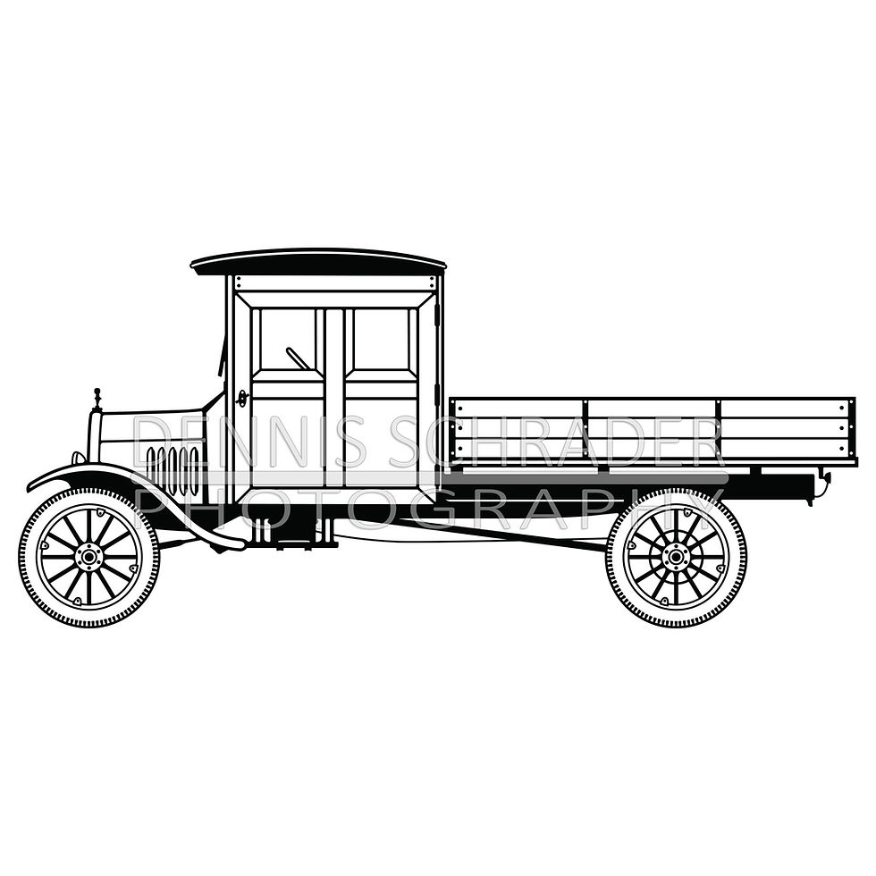 Ford Model T Grain Truck Digital Download Car Illustration svg Vector ...