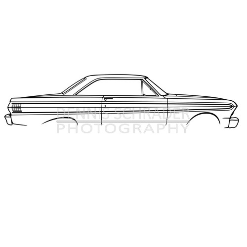Ford Falcon 1964 Digital Download Car Illustration svg Vector ...