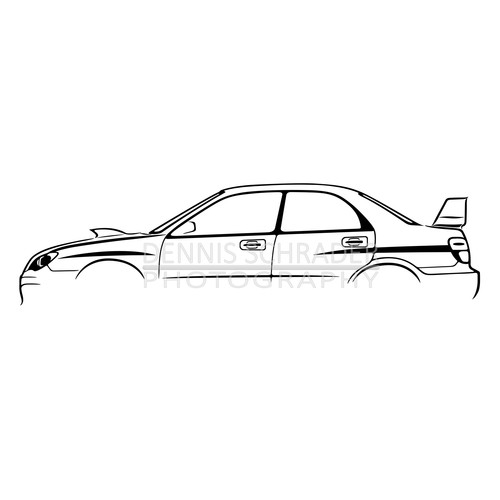 Subaru WRX STI Digital Download Car Illustration svg Vector | Fastlane ...