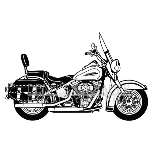 Harley Davidson Heritage Softail Digital Download Bike Illustration svg ...
