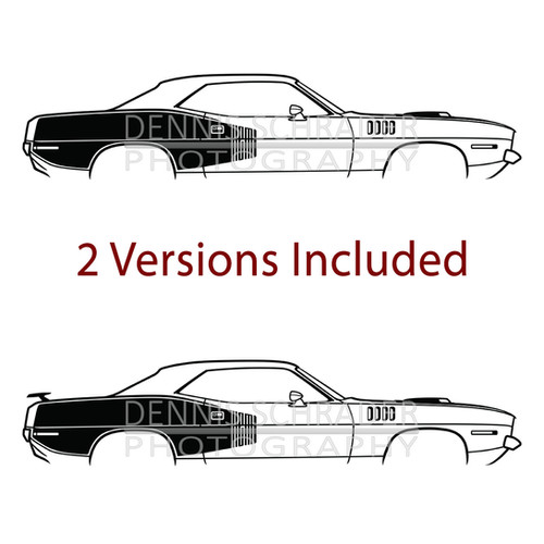 Plymouth Hemi Cuda' 1971 Digital Download Car Illustration svg Vector ...