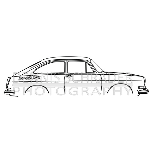 Volkswagen Type 3 Fastback Licensed Digital Download svg Vector ...