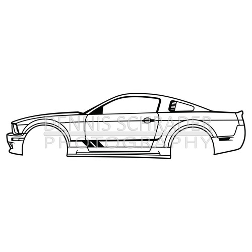 Ford Mustang Saleen S281 Digital Download Car Illustration svg Vector ...