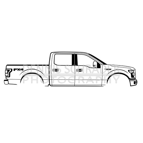 Ford F-150 FX4 Pick Up 2019 Digital Download Truck Illustration svg ...