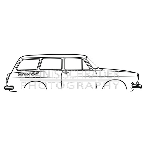 Volkswagen Type 3 Squareback Licensed Digital Download svg Vector ...