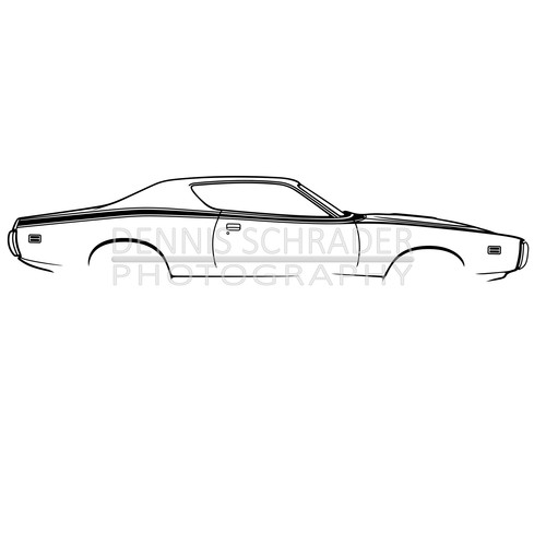 Dodge Charger 1971 Digital Download Car Illustration svg Vector ...