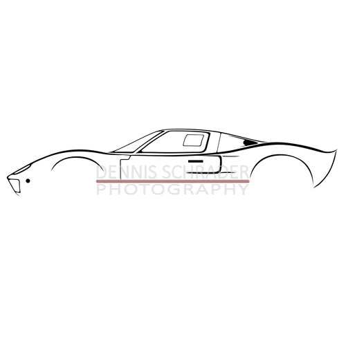 Ford GT40 Digital Download Car Illustration svg Vector | Fastlane ...