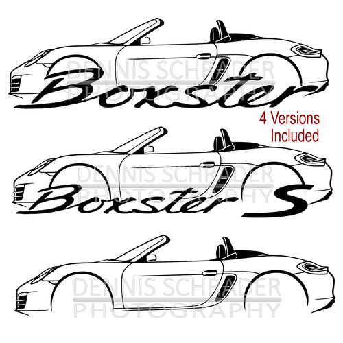 Porsche Boxster S 2016 Digital Download Car Illustration svg Vector ...
