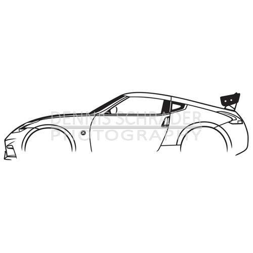 Nissan 370Z with Racewing 2017 Digital Download Car Illustration svg ...