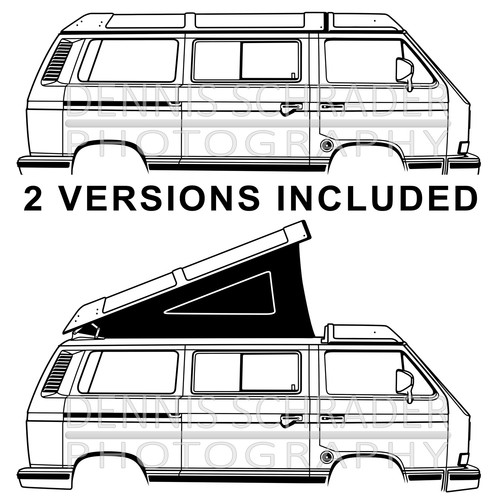 Volkswagen Vanagon Camper Digital Download Car Illustration svg Ve ...