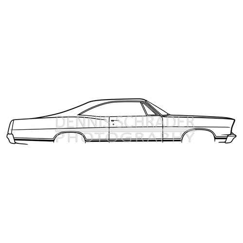 Ford Galaxie 500 1967 Fastback Digital Download Car Illustration svg ...