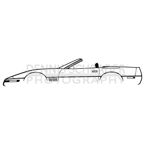 Chevrolet Corvette C4 Convertible Digital Download Car Illustration svg ...