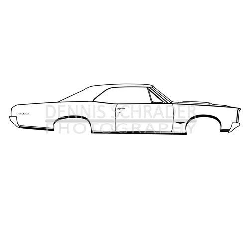 Pontiac GTO 1966 Digital Download Car Illustration svg Vector ...